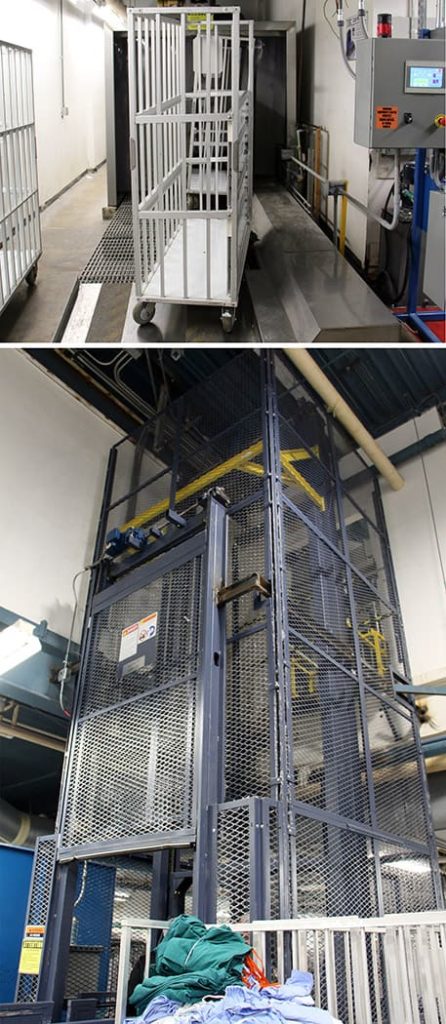 PFlow Lift Adds Efficiency to Laundry Cart Cleaning Process